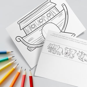 Noah's Ark Printable Craft, Printable Noah's Ark Coloring, Animals Two ...