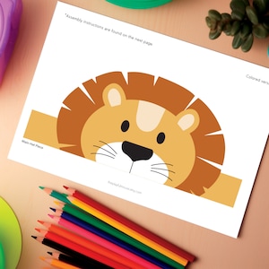 Lion Paper Printable Crown, Lion Hat Craft, Lion Printable Crafts ...