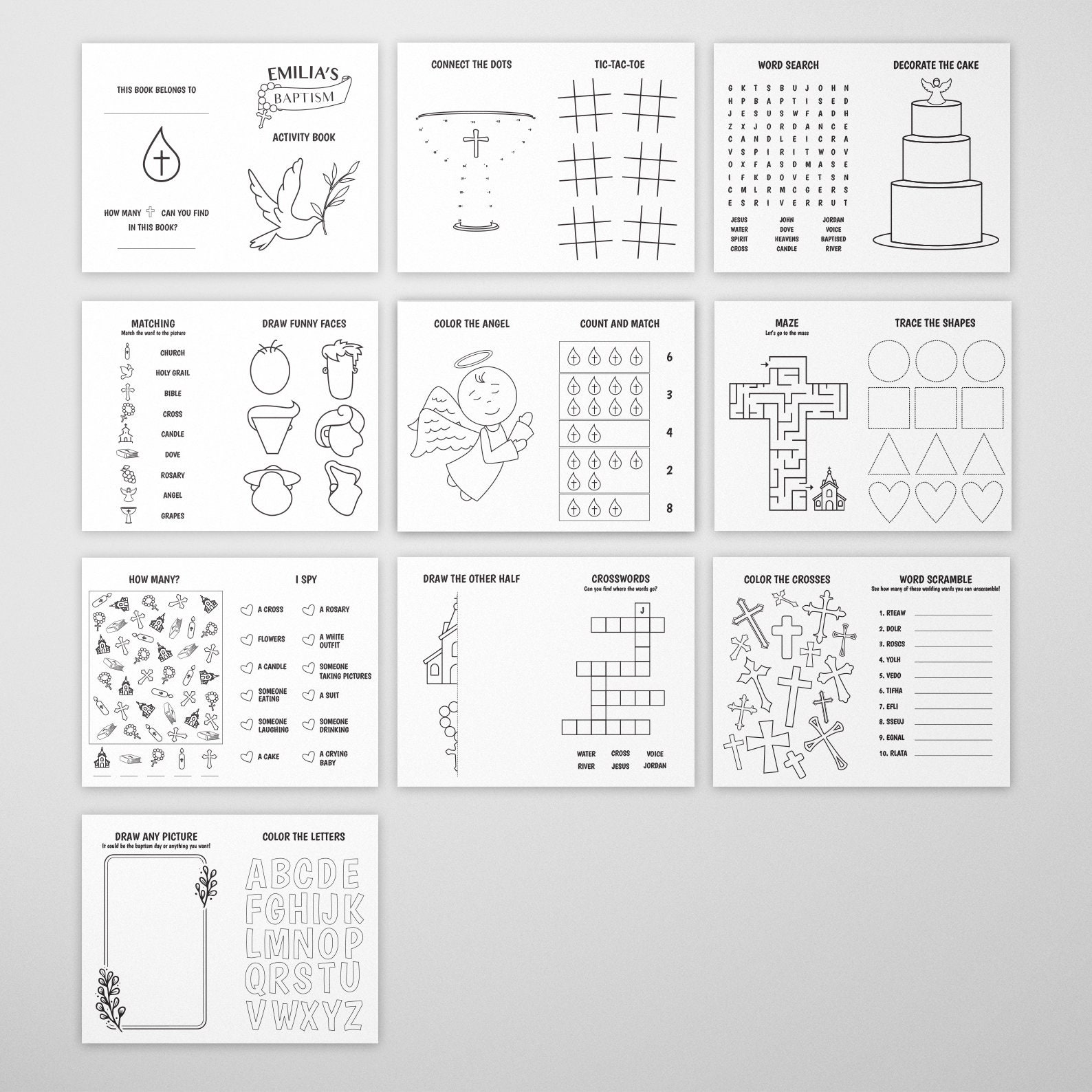 Printable Baptism Activity Booklet Baptism Activities for - Etsy Australia