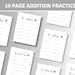 10 Printable Addition Worksheets. Numbers 1-9. Answer Key Included ...
