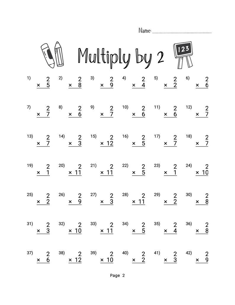 12 Printable Multiplication Worksheets Numbers 1 12 Answer Key