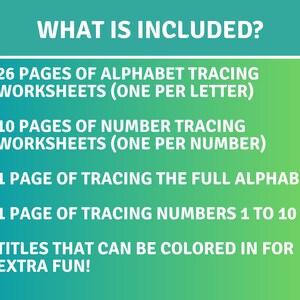 38 Page Printable Trace the Alphabet & Numbers 1-10, Trace Letters and ...