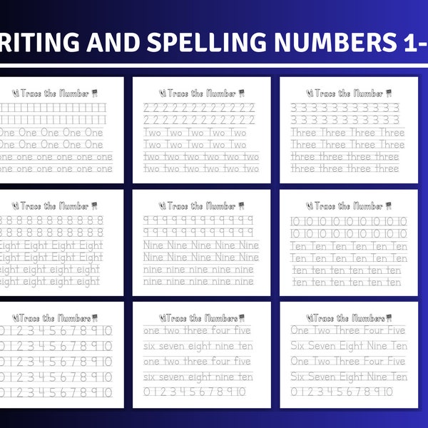 Numbers 0-100 Printable Tracing Worksheet, Numbers, Counting ...