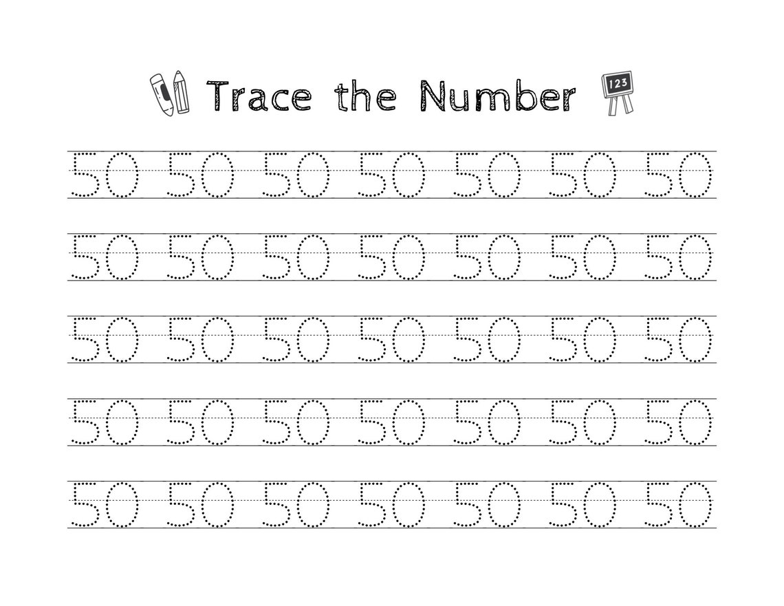 Numbers 0-100 Printable Tracing Worksheet, Numbers, Counting ...