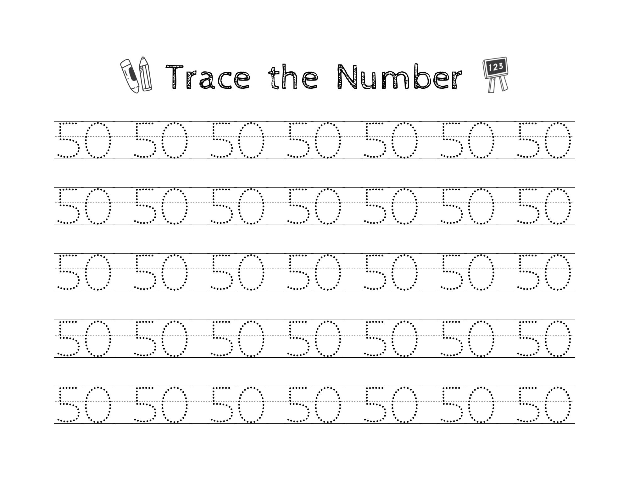 Numbers 0-100 Printable Tracing Worksheet, Numbers, Counting ...