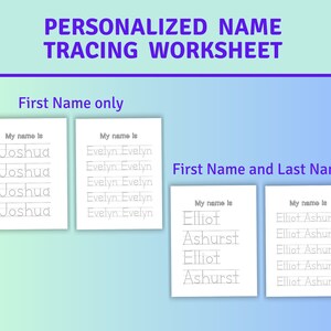 Printable Custom Name Tracing, Personalized Name Tracing, Name Trace ...