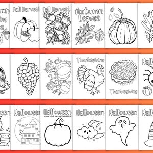 28 Fall/autumn Coloring Pages for Kids, Color, Printable, Digital ...