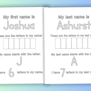 10-page Printable Custom Name Tracing, Personalized Name Tracing, Name ...