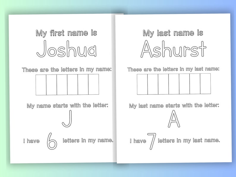 10-page Printable Custom Name Tracing, Personalized Name Tracing, Name ...