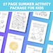 27 Summer Kids Activities, Summer Camp Activity, Printable Activity ...