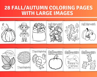 30 Printable Autumn Fall Colouring Pages for Children PDF Download Kids ...