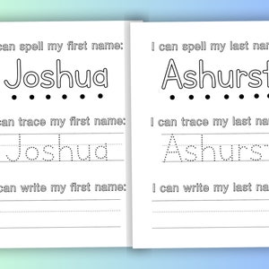 10-page Printable Custom Name Tracing, Personalized Name Tracing, Name ...