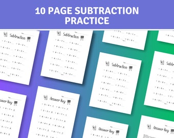 10 Printable Addition Worksheets. Numbers 1-9. Answer Key Included ...