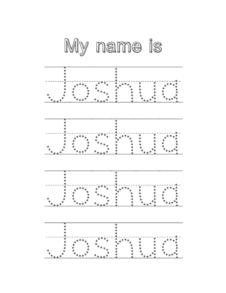 Printable Custom Name Tracing, Personalized Name Tracing, Name Trace ...