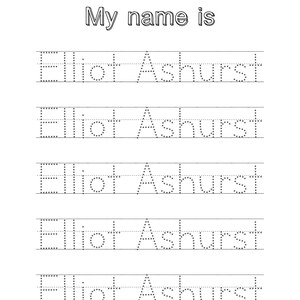 Printable Custom Name Tracing, Personalized Name Tracing, Name Trace ...