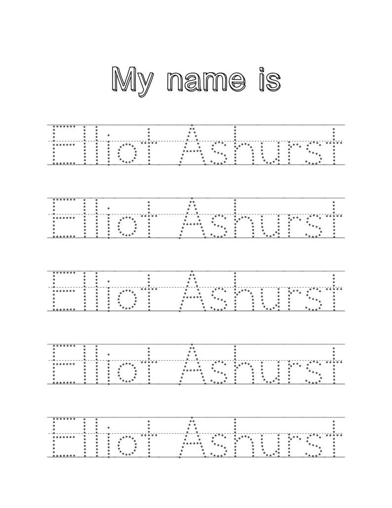 Printable Custom Name Tracing, Personalized Name Tracing, Name Trace ...