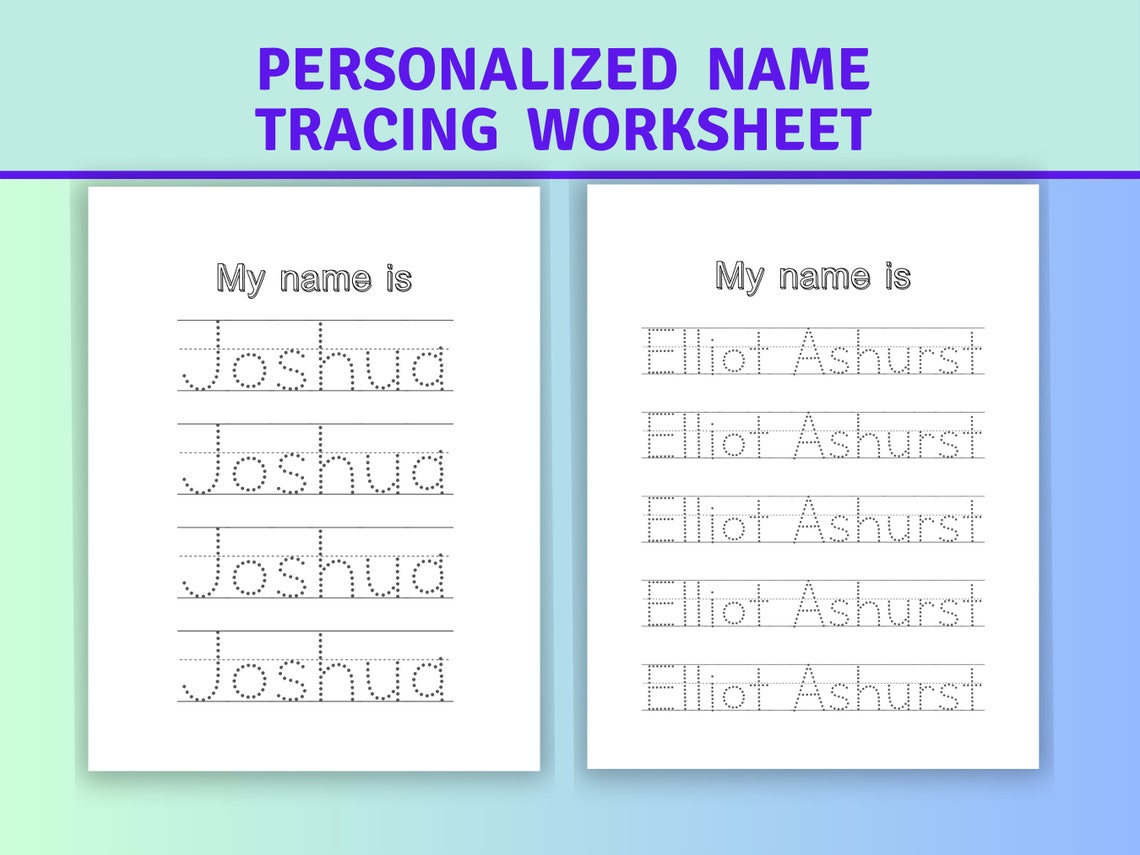 Printable Custom Name Tracing, Personalized Name Tracing, Name Trace ...