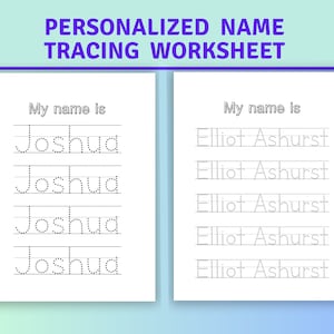 Printable Custom Name Tracing, Personalized Name Tracing, Name Trace ...