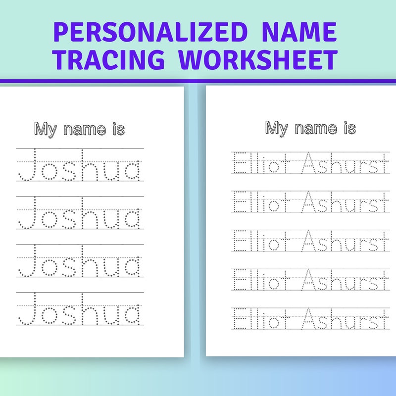 Name Tracing Printable - Etsy