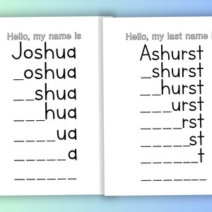 10-page Printable Custom Name Tracing, Personalized Name Tracing, Name ...