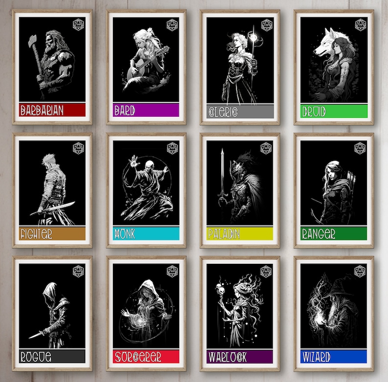 DnD Character Class Bundle 2 Set von 12 Klassen Fantasy - Etsy.de