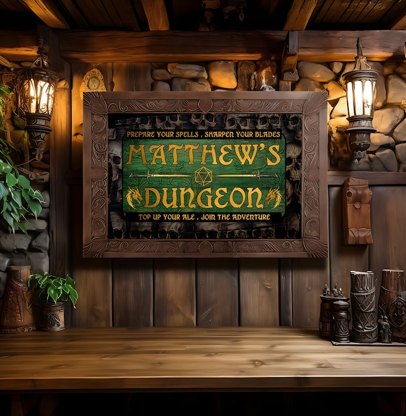 Custom DND Dungeon Poster With Name, Home Decor, Digital Download, Wall ...