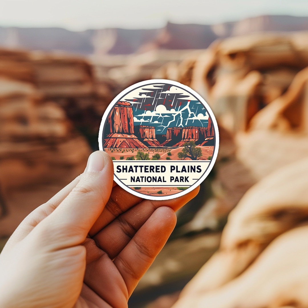 Shattered Plains National Park Sticker Waterproof Vinyl Sticker ...