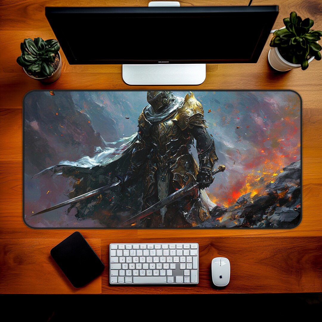 Dark Paladin Knight Desk Mat, DND Mousepad, Darks Souls Mouse Pad ...
