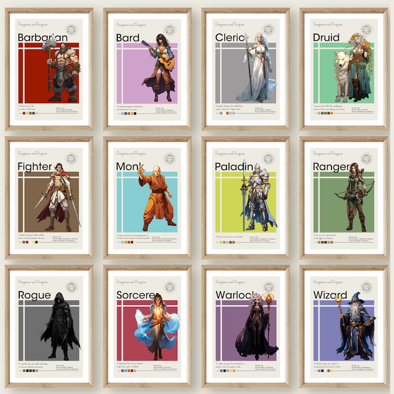 Dnd Character Posters - Etsy