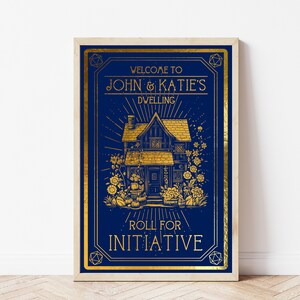 Custom DND Welcome Poster With Names, Minimal Fantasy Art, Home Decor ...