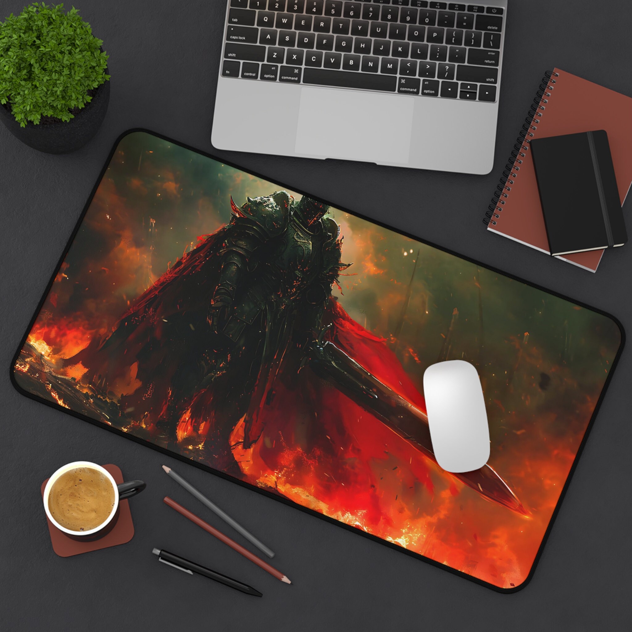 Dark Paladin Knight Desk Mat, DND Mousepad, Darks Souls Mouse Pad ...