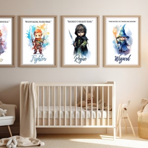 Dnd Character Class Bundle for Nursery, Set of 12 Classes, Positive ...