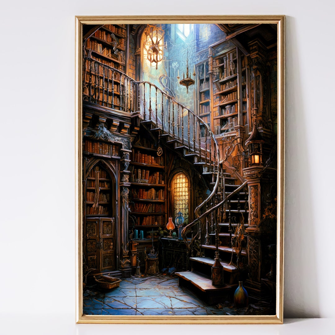 Fantasy Library Art Books And Reading Art Fantasy Art Mythical Art