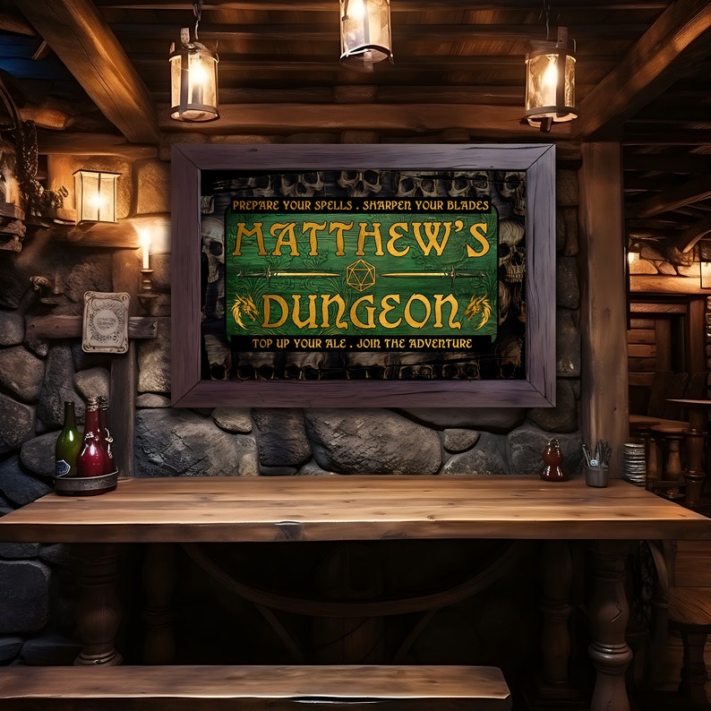 Custom DND Dungeon Poster With Name, Home Decor, Digital Download, Wall ...
