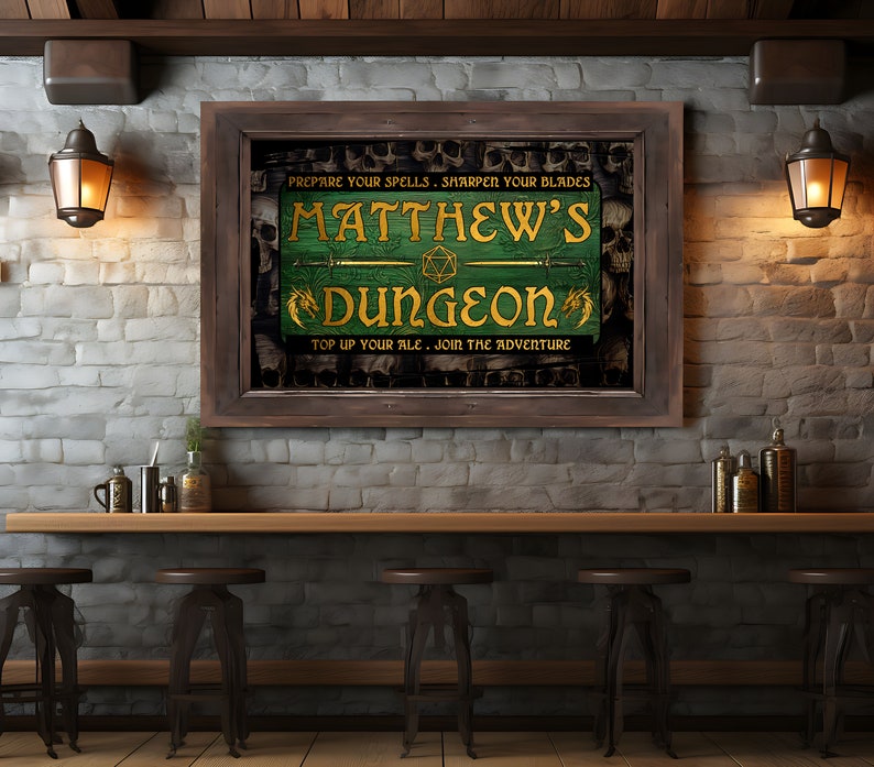 Custom DND Dungeon Poster With Name, Home Decor, Digital Download, Wall ...