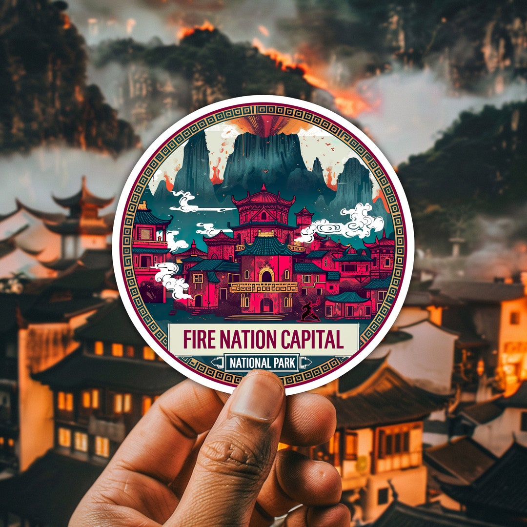Fire Nation Capital National Park Sticker Waterproof Vinyl Sticker ...