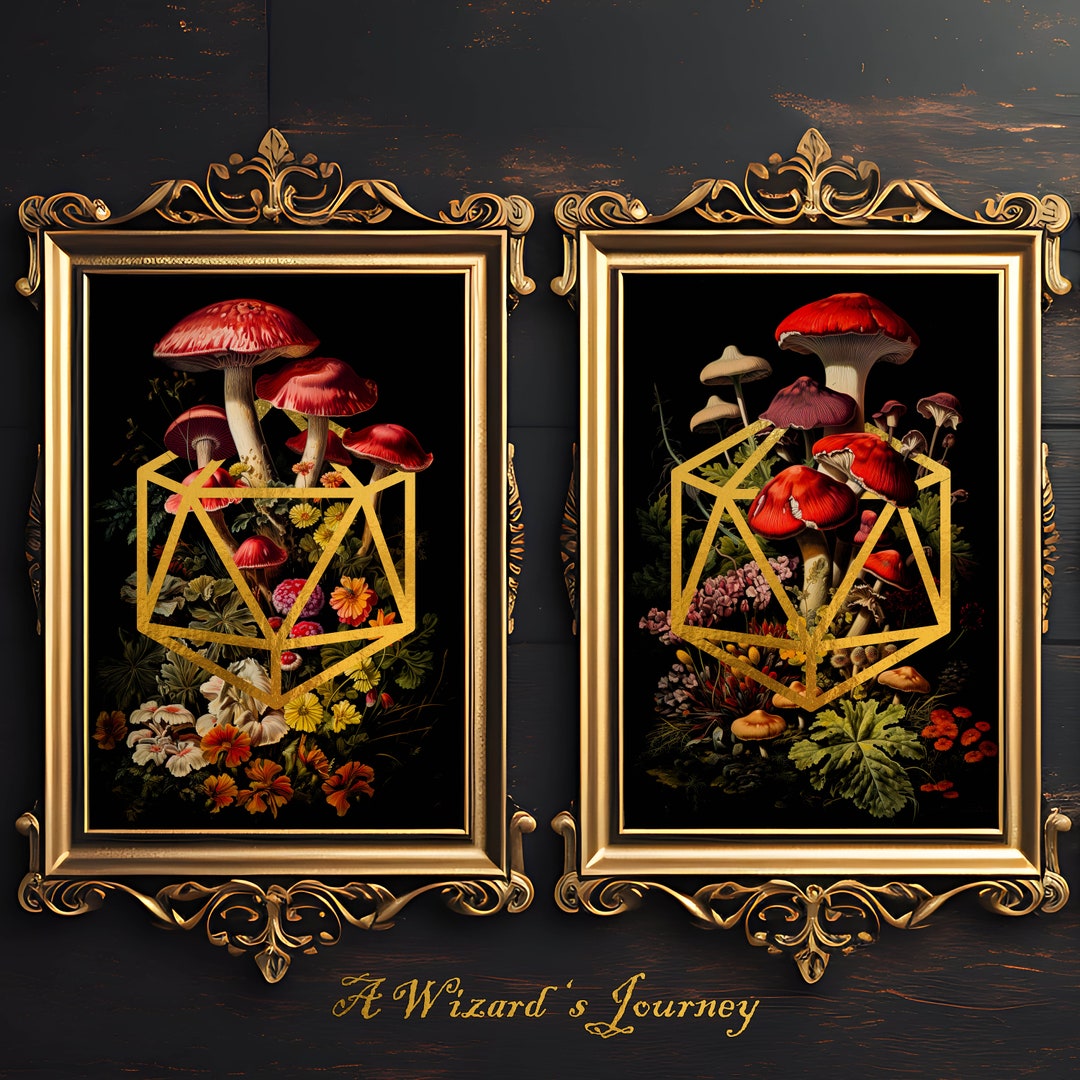 Dnd Moody Botanical Bundle, Set of 2, Dark Mushroom Fantasy Gallery ...