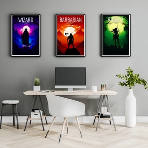 Dnd Character Class Bundle, Set of 13 Classes, Fantasy Gallery Wall ...