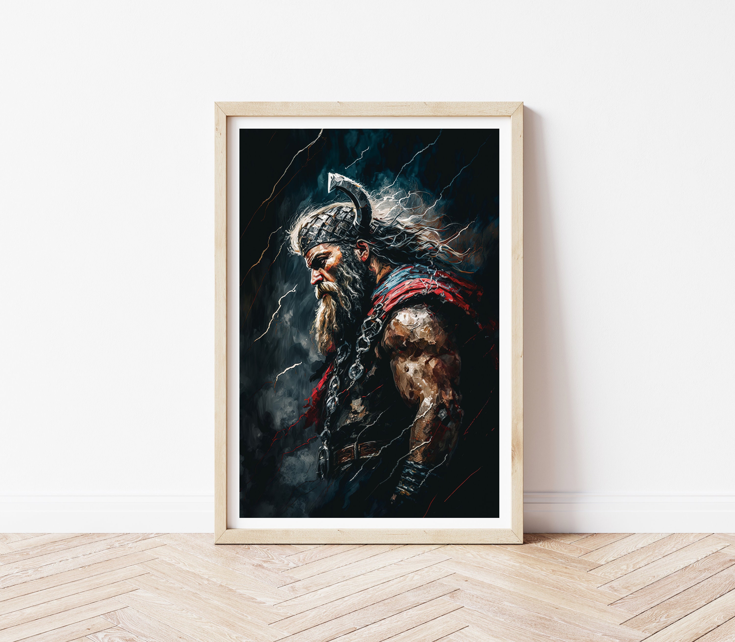 Thor Art God of Thunder Norse Mythology Art Fantasy Art - Etsy