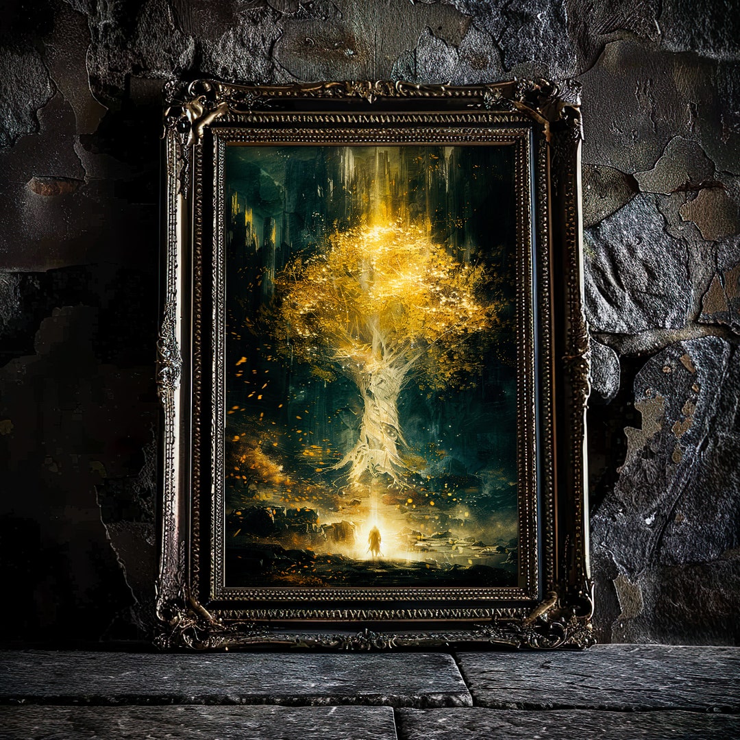 Elden Ring Fan Art Erdtree Inspired Dark Souls Video Game Poster Gaming ...