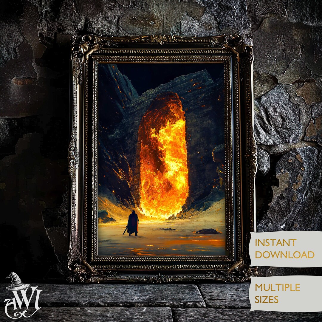 Elder Scrolls Fan Art Oblivion Gate Inspired Fantasy Video Game Poster ...