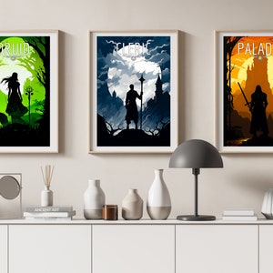 Dnd Character Class Bundle, Set of 13 Classes, Fantasy Gallery Wall ...