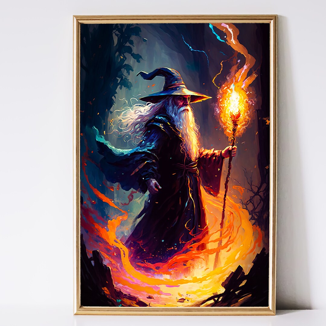 Wizard Art, Fantasy Art, Mythical Art, Magical Art, Digital Download ...