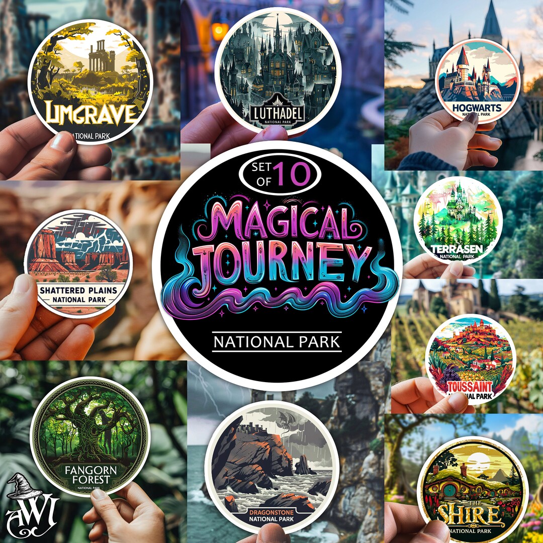 Magical Journey Sticker Bundle Set of 10 Outdoor Fantasy Adventure ...