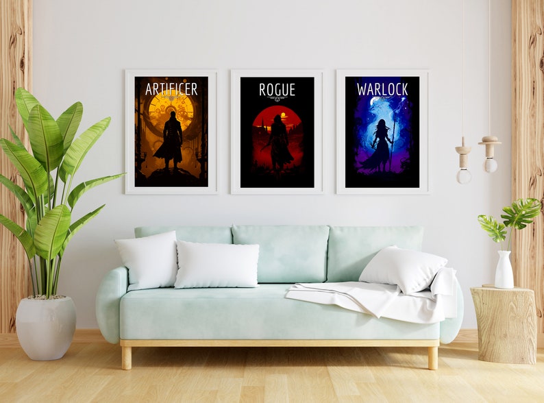 Dnd Character Class Bundle, Set of 13 Classes, Fantasy Gallery Wall ...