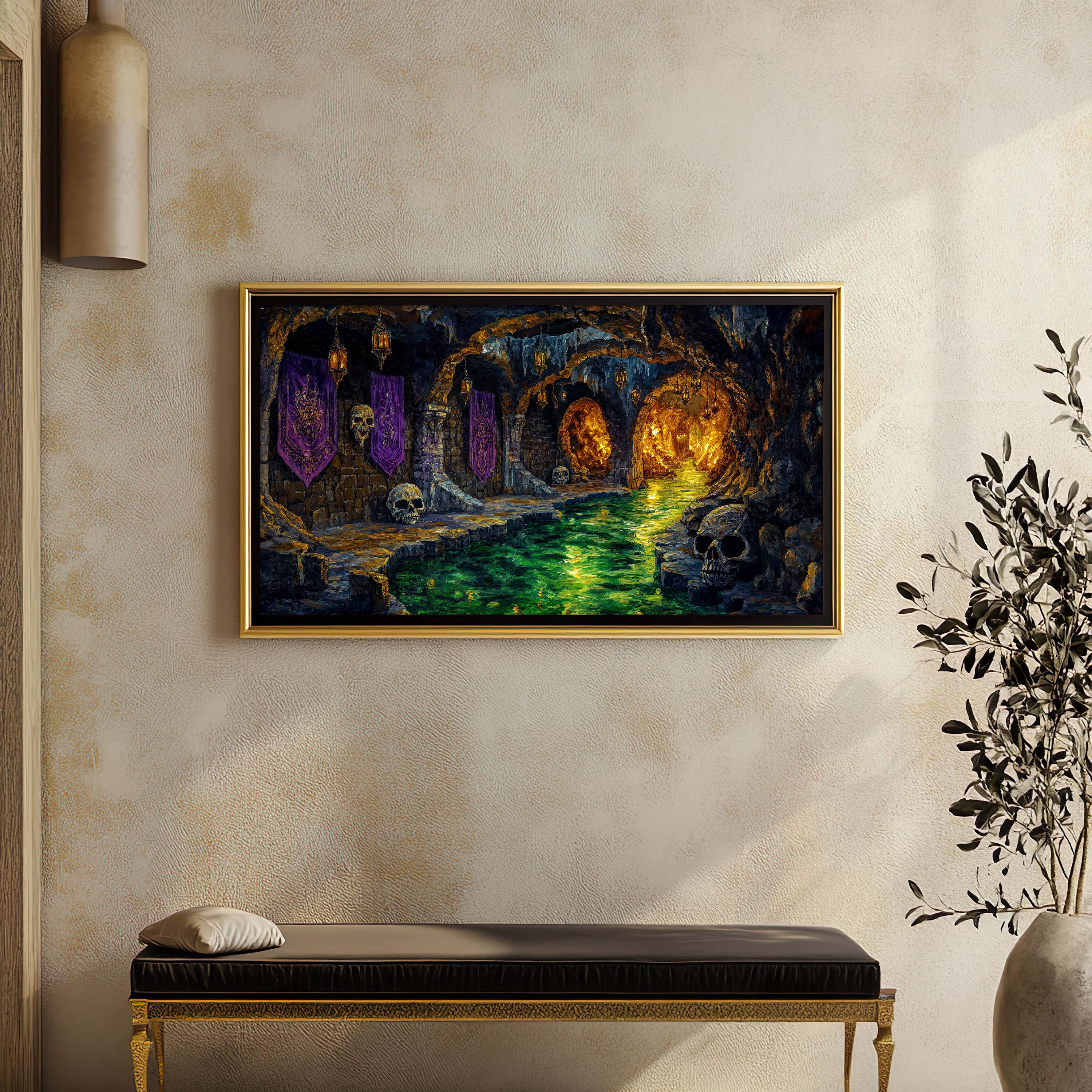 Undercity Large Horizontal Vintage Fantasy Wall Art Magical Landscape ...