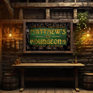 Custom DND Dungeon Poster With Name, Home Decor, Digital Download, Wall ...