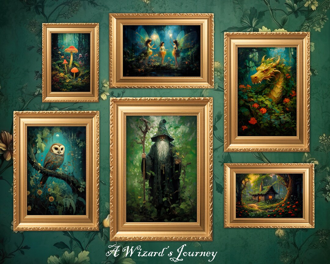 Enchanted Forest Bundle II - Set of 6 Cottagecore Prints - Moody ...