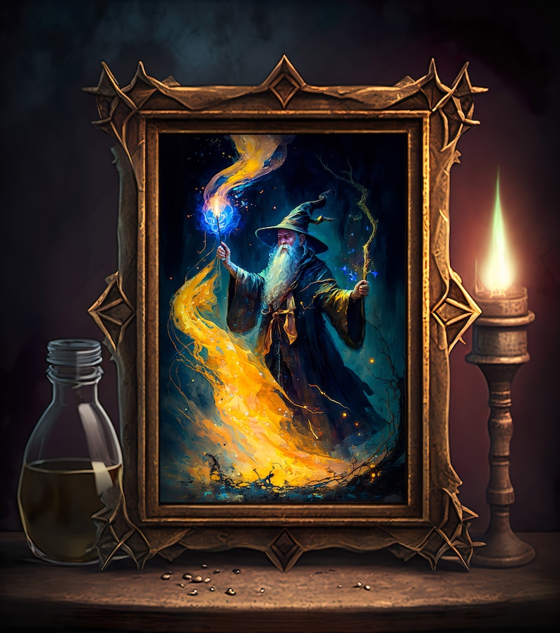 Wizard Art, Fantasy Art, Mythical Art, Magical Art, Digital Download ...