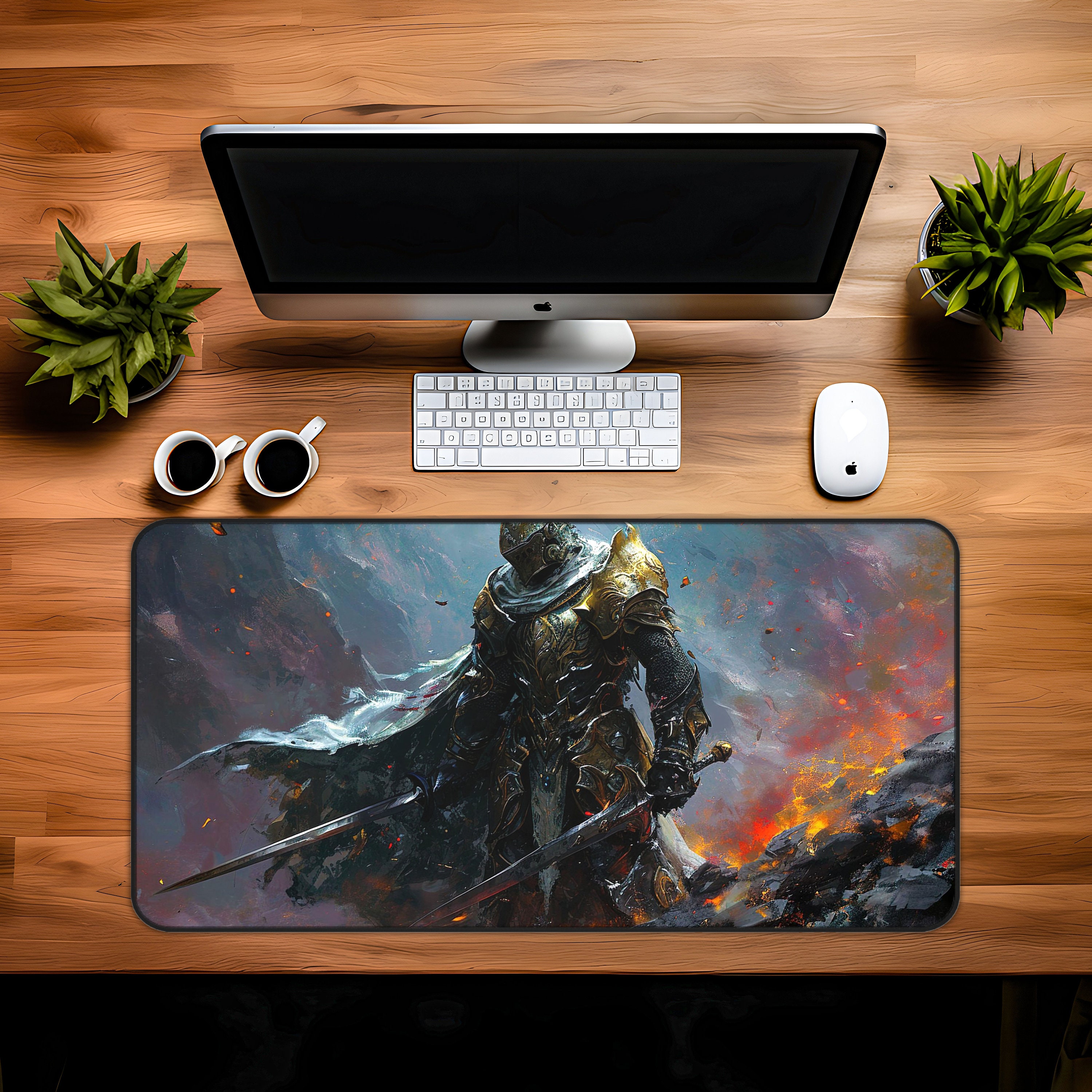 Dark Paladin Knight Desk Mat, DND Mousepad, Darks Souls Mouse Pad ...